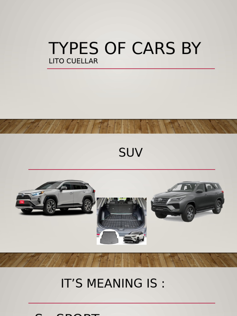 TYPES OF CARS by LITO CUELLAR | PDF | Business