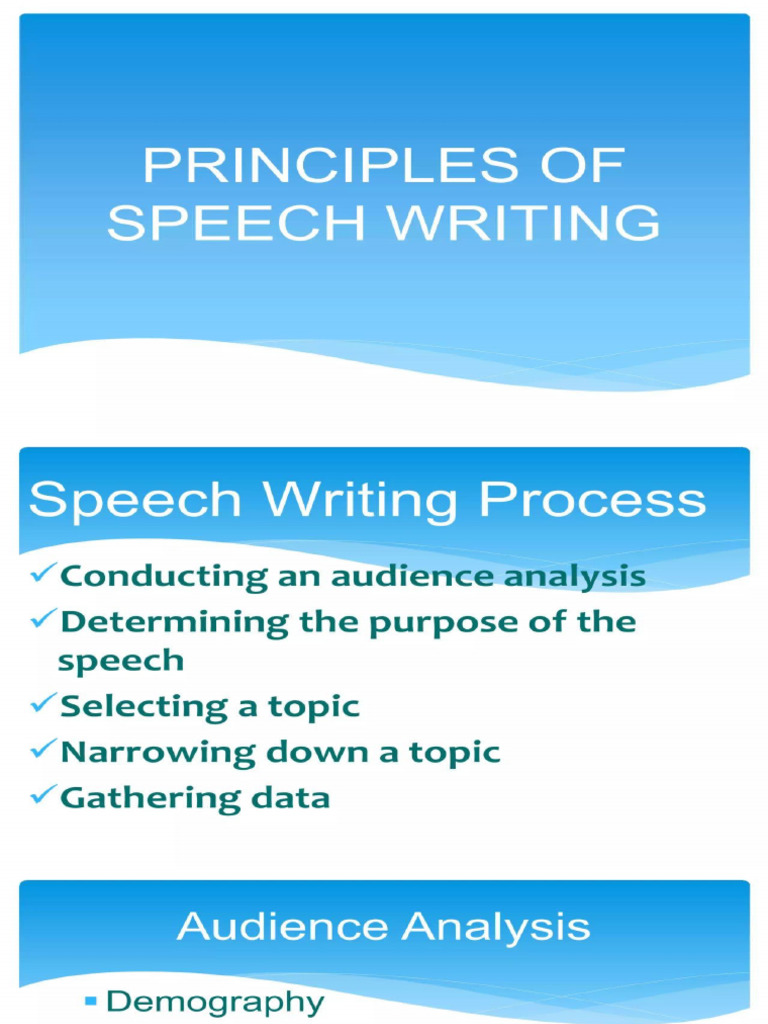 Principles of Speech Writing | PDF