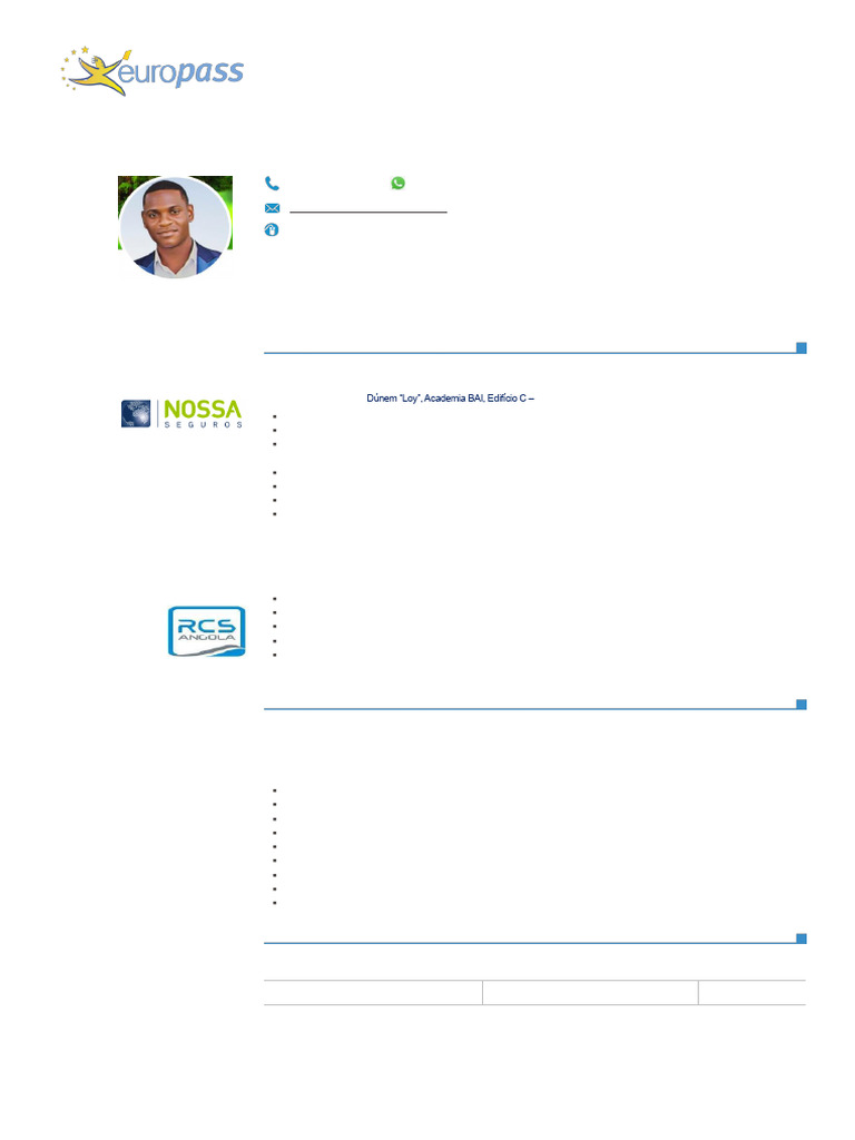 CV Europass Joao Firmino o E | PDF | Active Directory | Computing