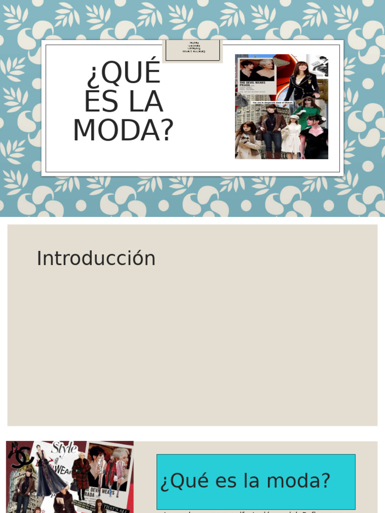 Presentación | PDF | Moda | Ropa