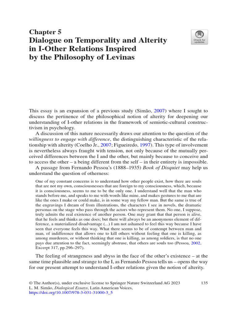 Levinas | PDF | Constructivism (Philosophy Of Education) | Reality