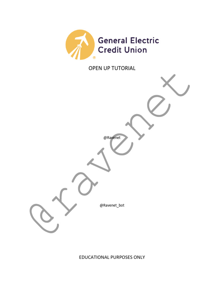 GECU OPEN UP TUTORIAL Limited Edit | PDF | Finance & Money Management