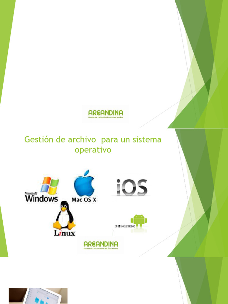 presentacion eje 3 sistema operativo | PDF | Archivo de computadora | Sistema de archivos