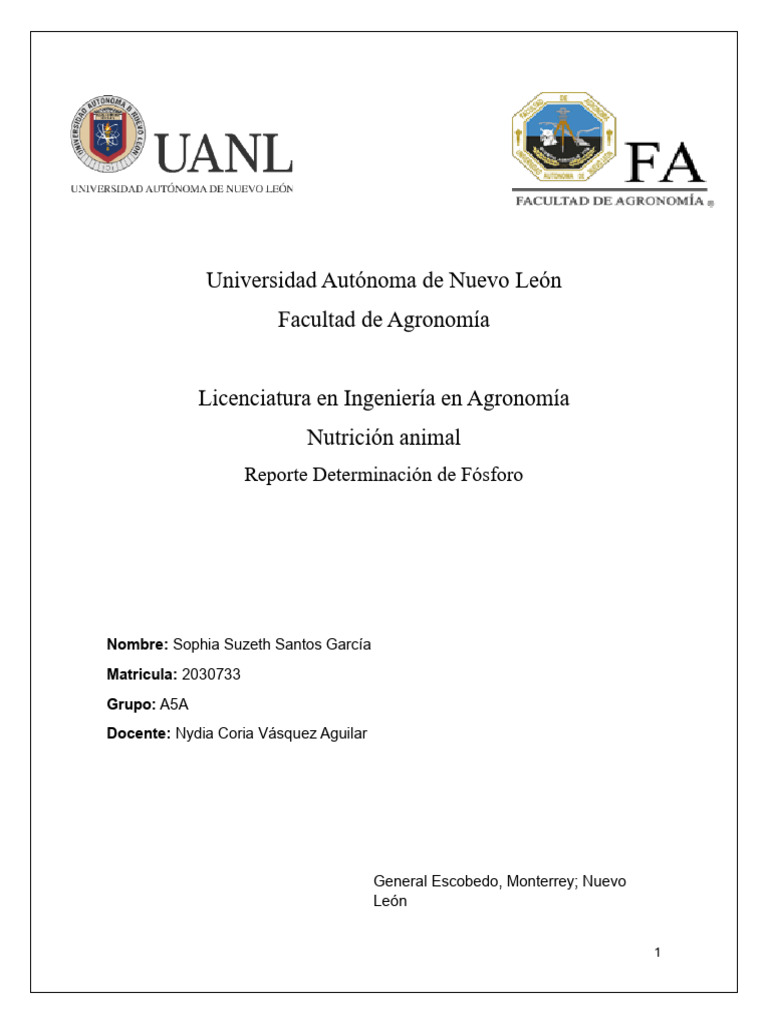 SSSG - Dfosforo 1 | PDF | Calibración | Concentración