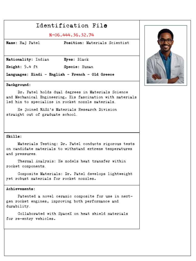 Identification Fil: Name: Position | PDF | Technology & Engineering