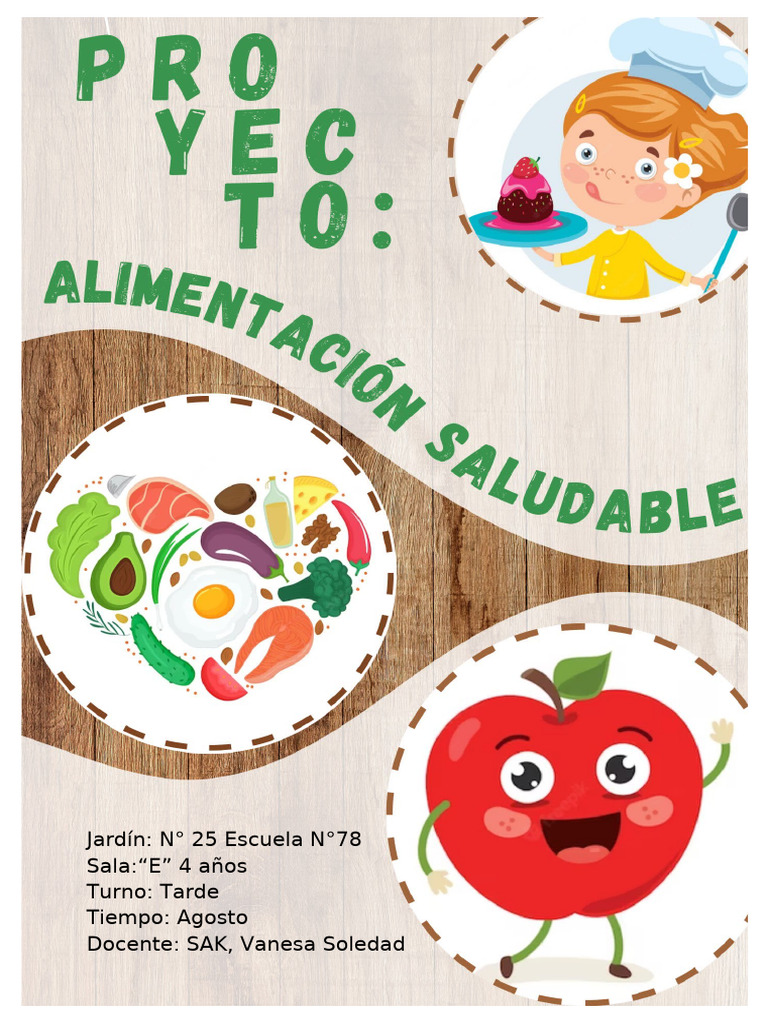 Cartel de Alimentación Saludable Infantil | PDF | Alimentos