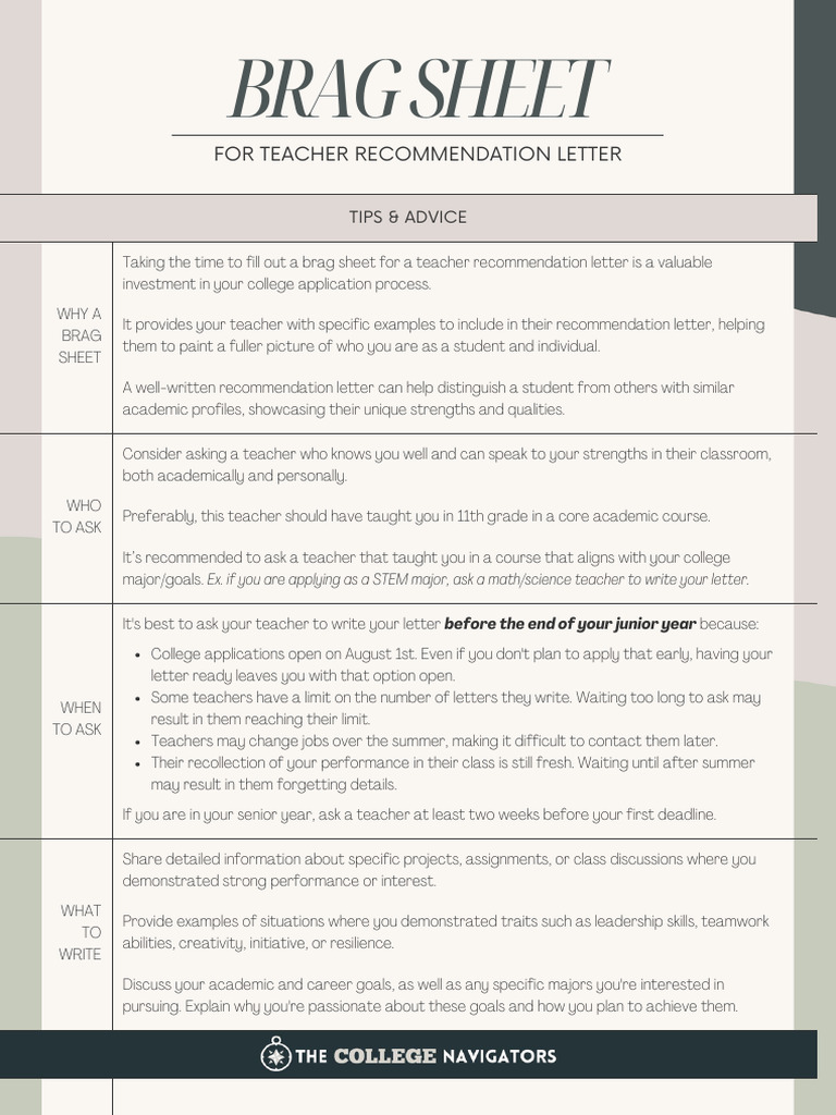 teacher brag sheet | PDF | Psychological Resilience | Leadership