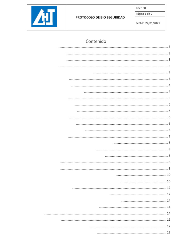 04.01 Protocolo de Bio Seguridad | PDF | Lavado de manos | Residuos
