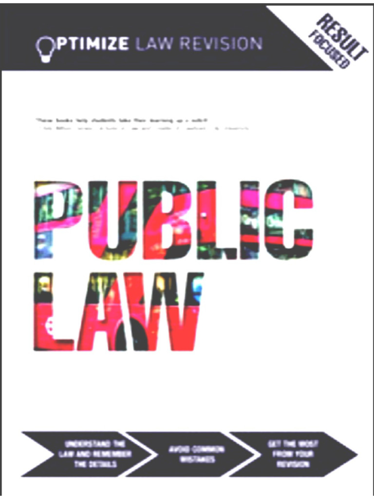 Optimize Law Revision - Public Law - Ursula Smartt | PDF