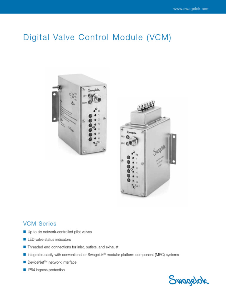 Digital Valve Control Module (VCM) 4 BLZ | PDF | Valve | Equipment