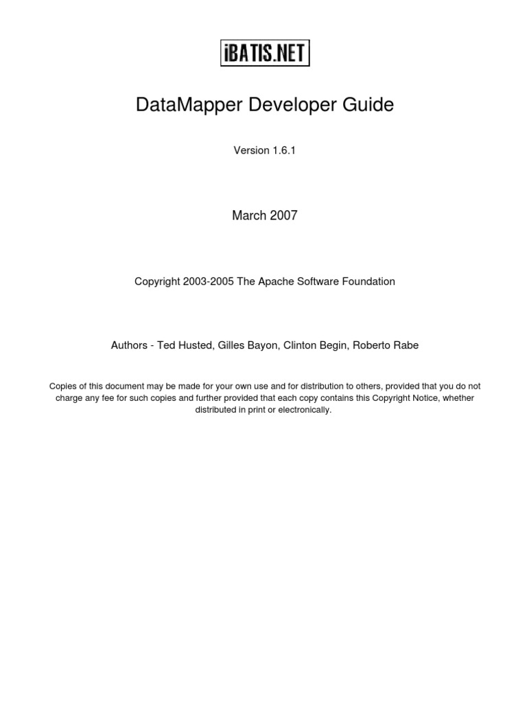 Data Mapper Guide 162 Pdf Sql Parameter Computer Programming