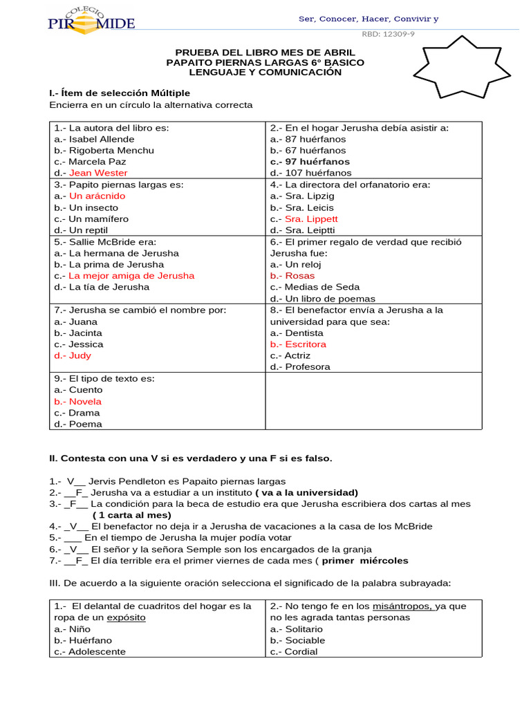Evaluacion Papaito Piernas Largas | PDF