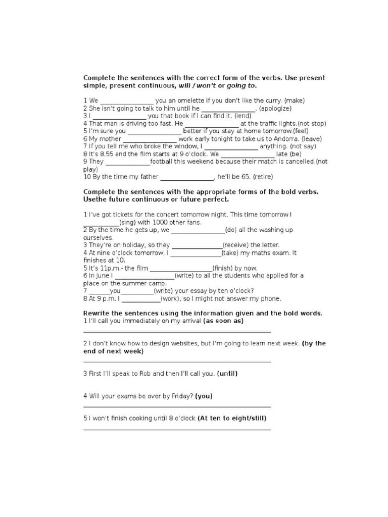 Future Perfect Future Continuous | PDF | Language Arts & Discipline