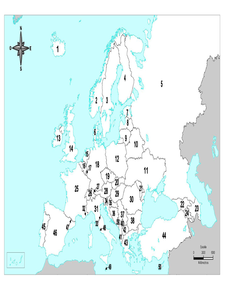 Mapa Político de Europa | PDF