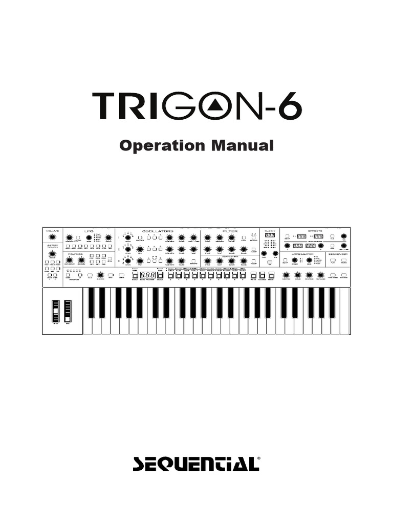 Trigon 6 Users Guide 1.1 | PDF | Electronic Oscillator | Synthesizer
