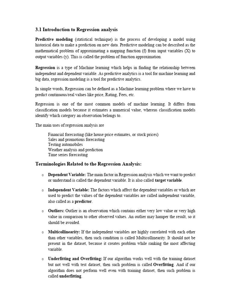 Introudction To Regression Analysis and Measuring With Stat Model 1702371825910 | PDF ...