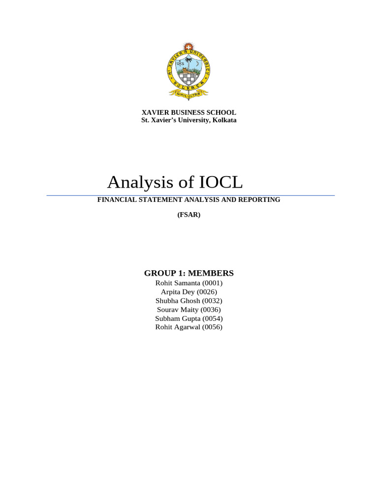 Analysis Financial Statement of IOCL | PDF | Equity (Finance) | Free ...