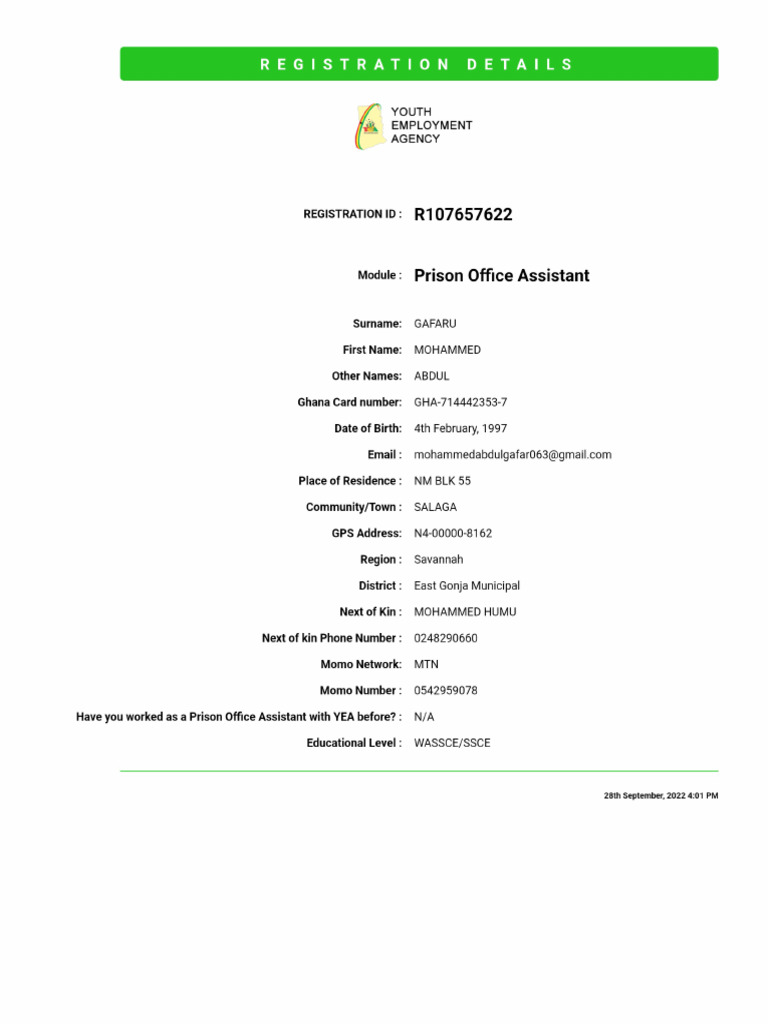 Registration Receipt | PDF