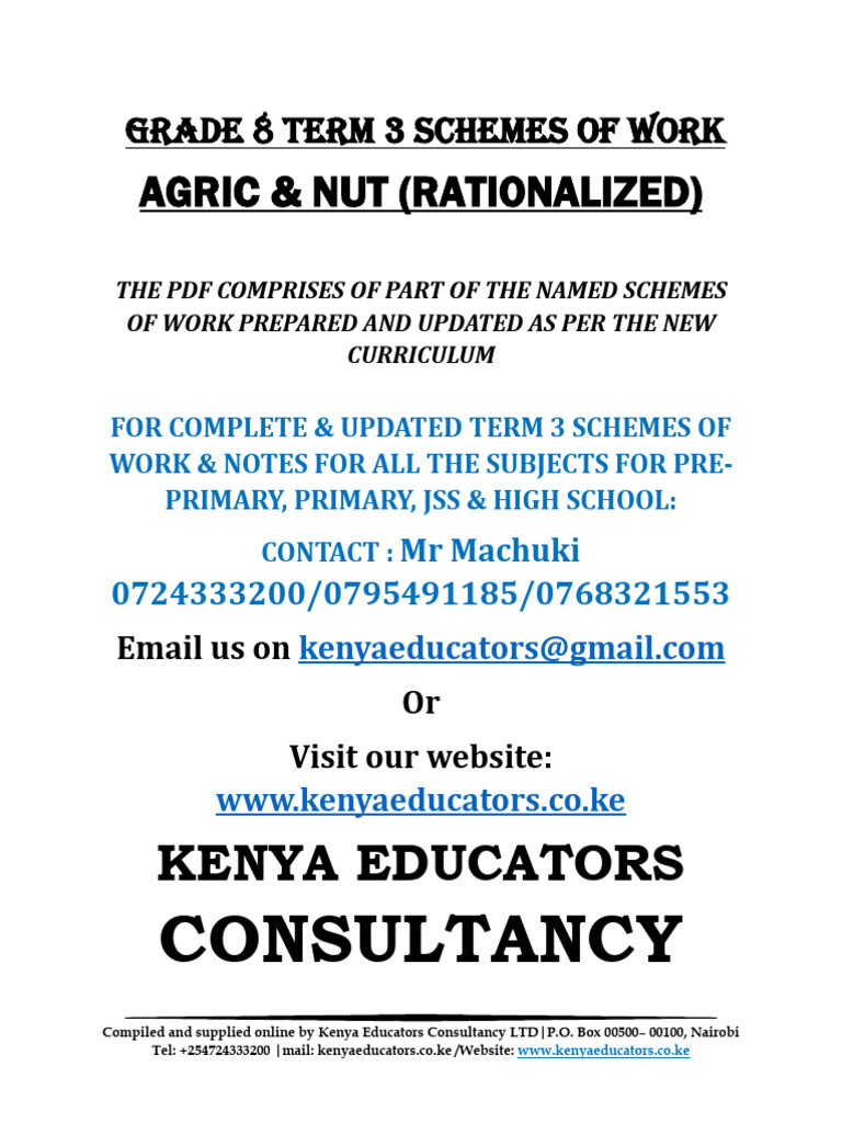 Agric & Nut Grade 8 Term 3 Sow Sample | PDF | Behavior Modification ...