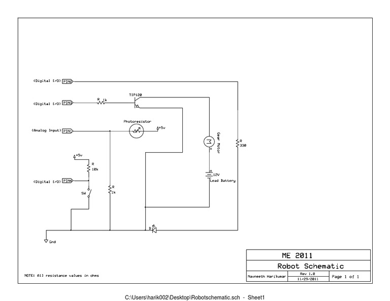 Robot Schematic | PDF | Computers
