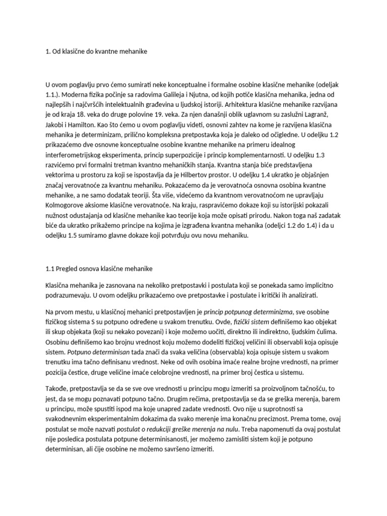 Kvantna Mehanika | PDF