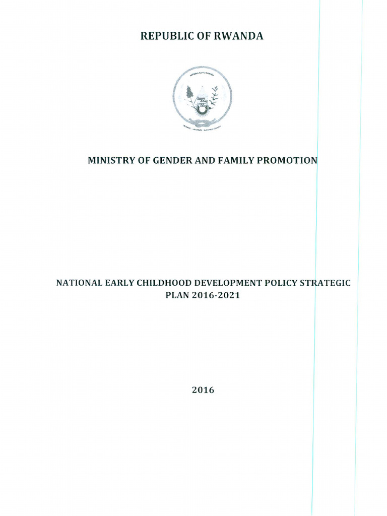 National Early Childhood Development Policy Strategic Plan 2016-2021 | PDF