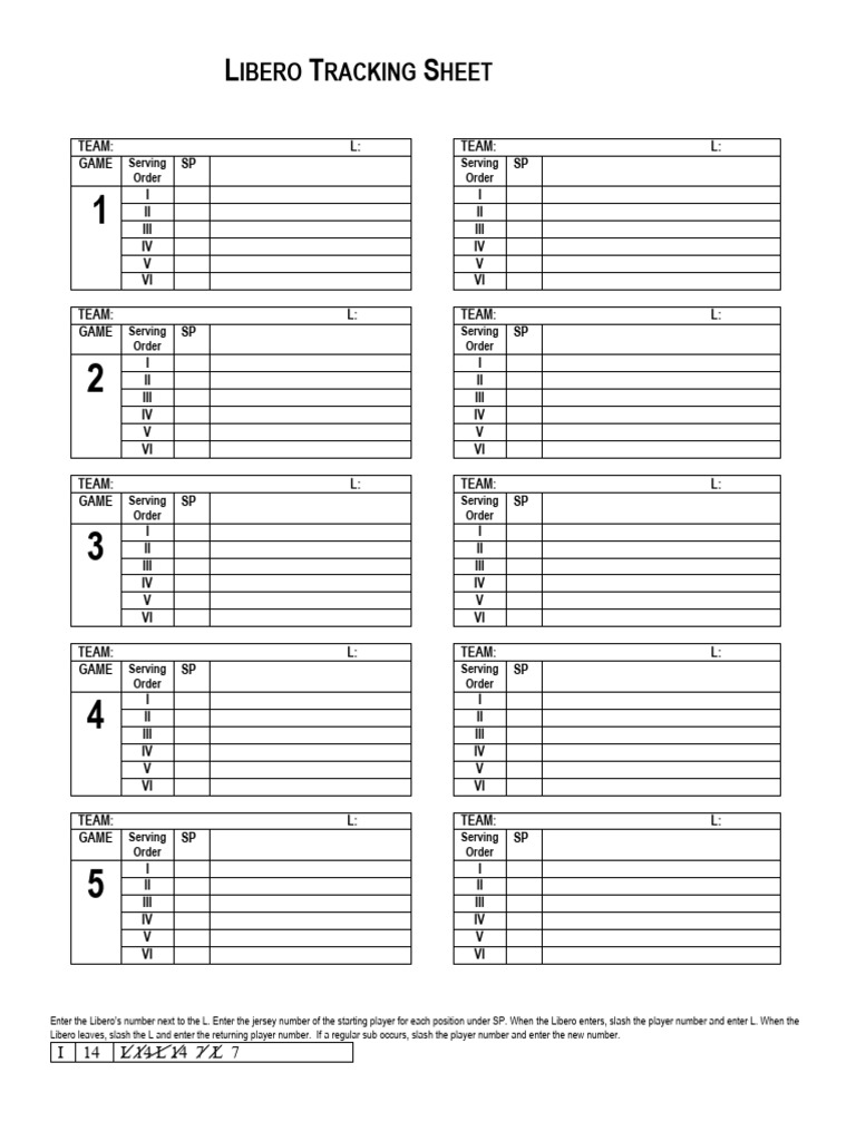 Libero Tracking Shette | PDF