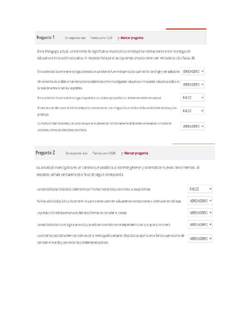 Cuestionario 1 de Investigacion e Innovacion Educativa | PDF