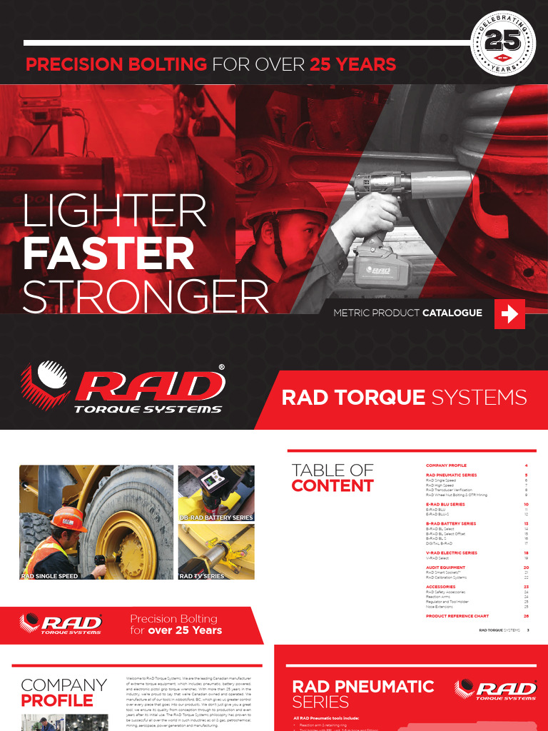 RAD Torque Systems Product Overview | PDF | Calibration | Manufactured ...