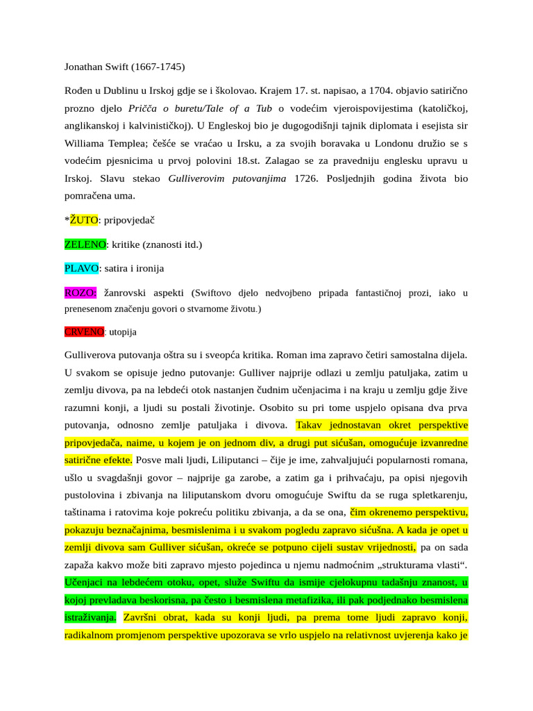 Jonathan Swift | PDF