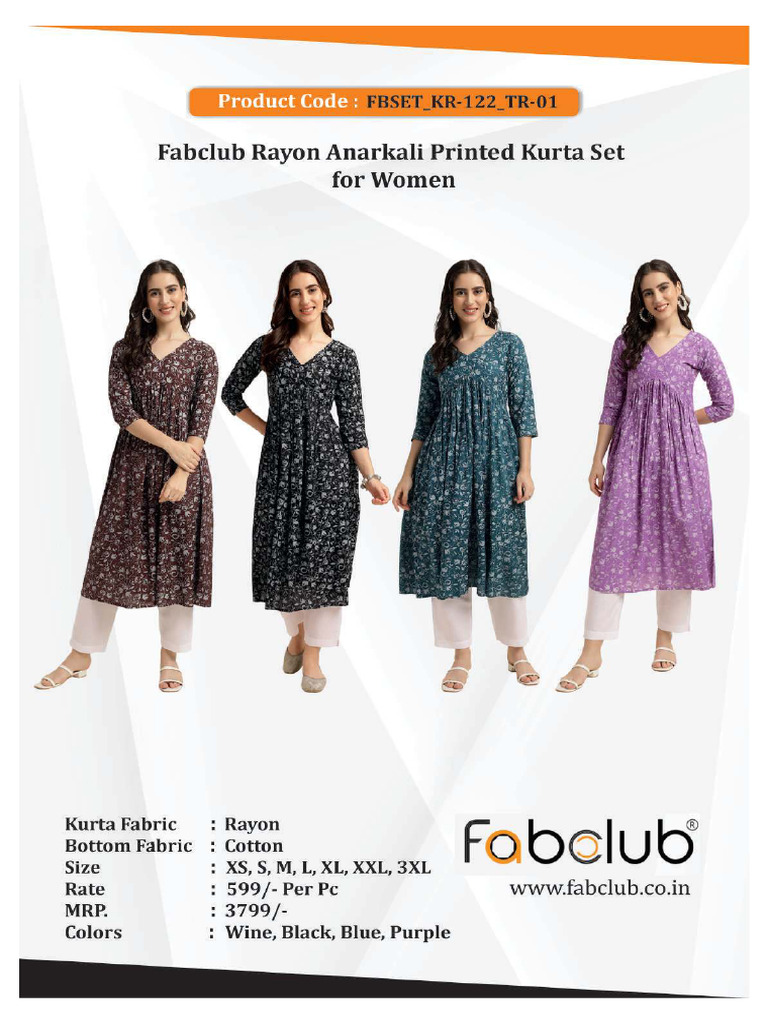 Fabclub - Kurta Sets-1 | PDF