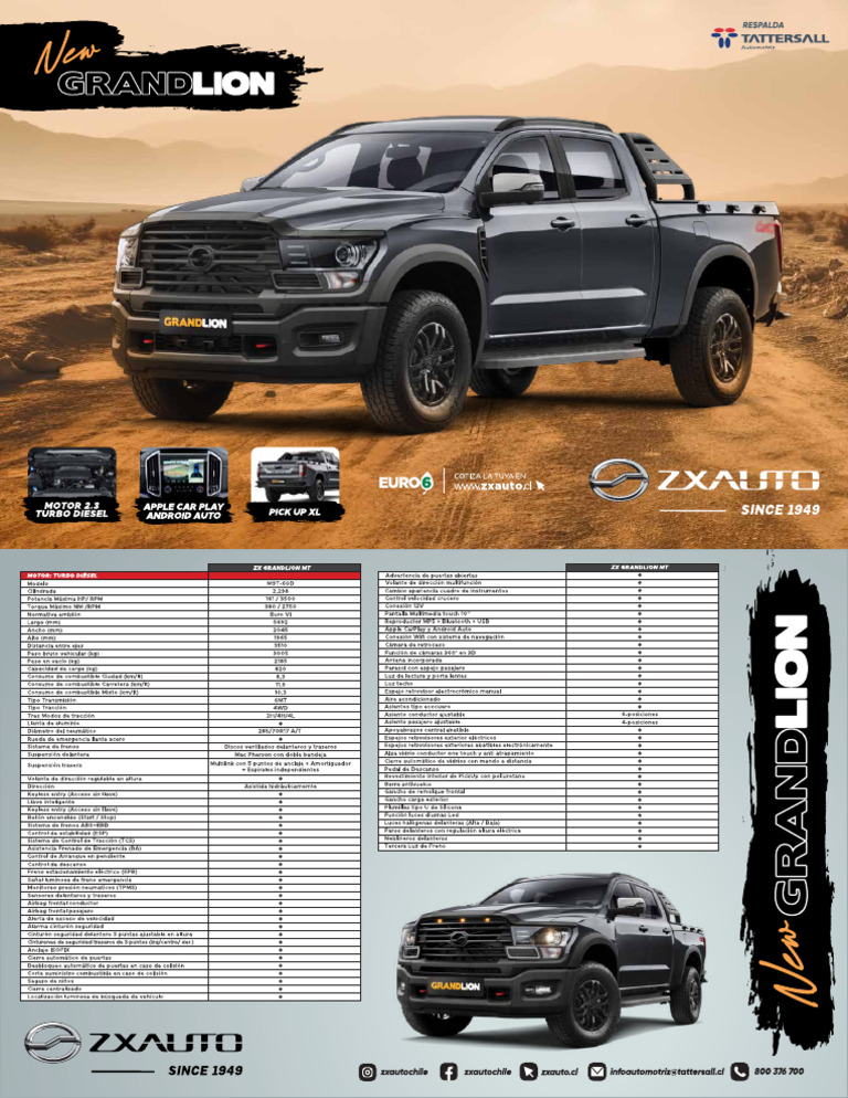 NEW GRAND LION MT Ficha Tecnica Noviembre | PDF