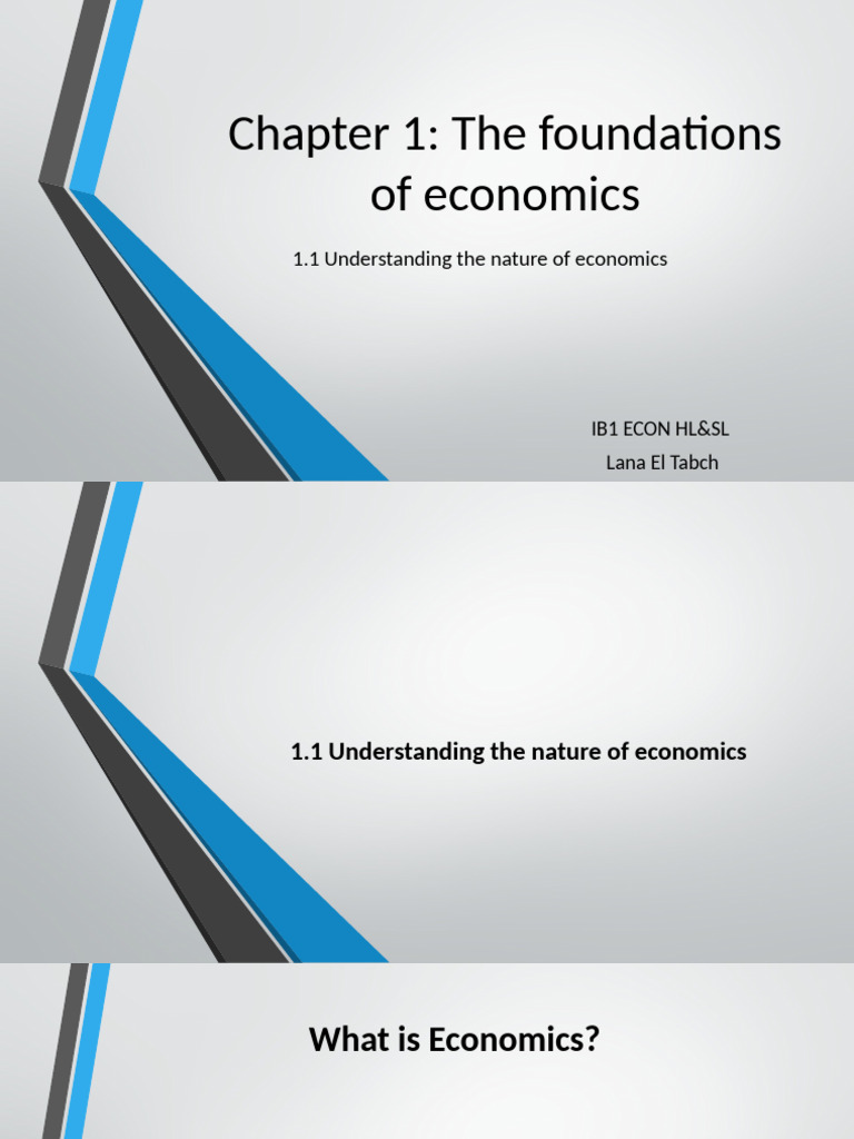 Chapter 1 -Section 1.1.pptm | PDF | Economics | Resource