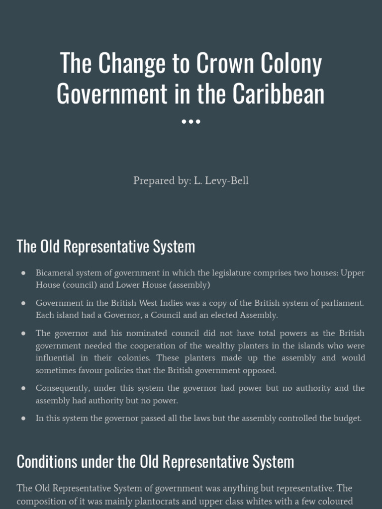 The Change To Crown Colony Government in The Caribbean | PDF | Government
