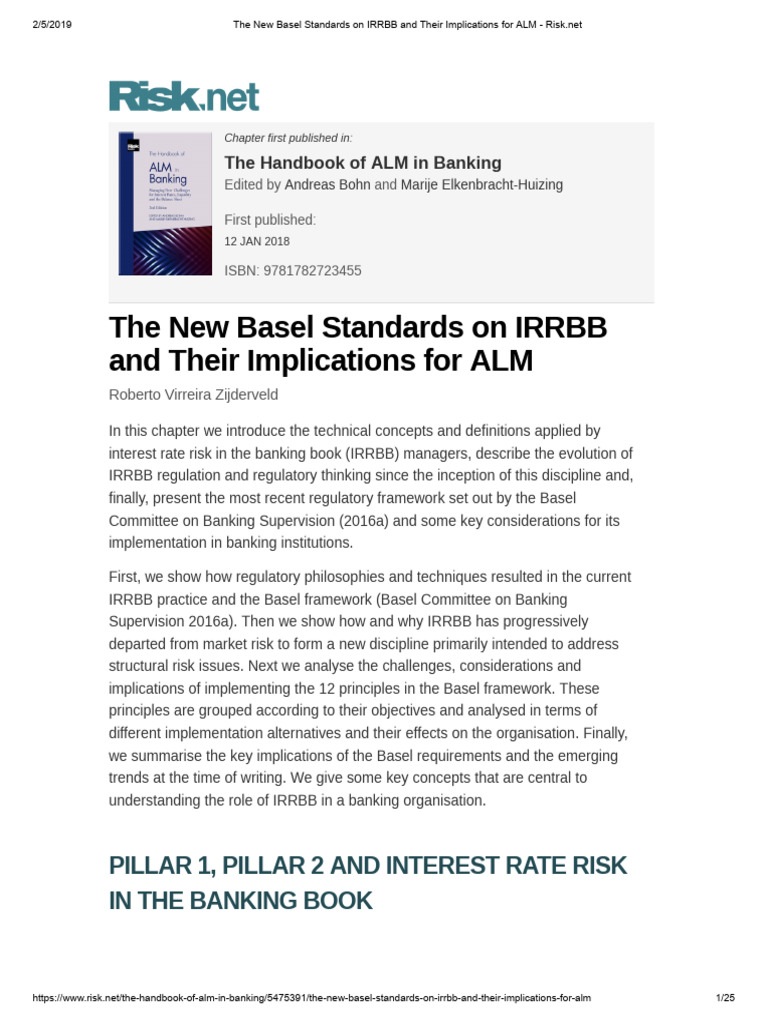 The New Basel Standards On IRRBB and Their Implications For ALM | PDF ...
