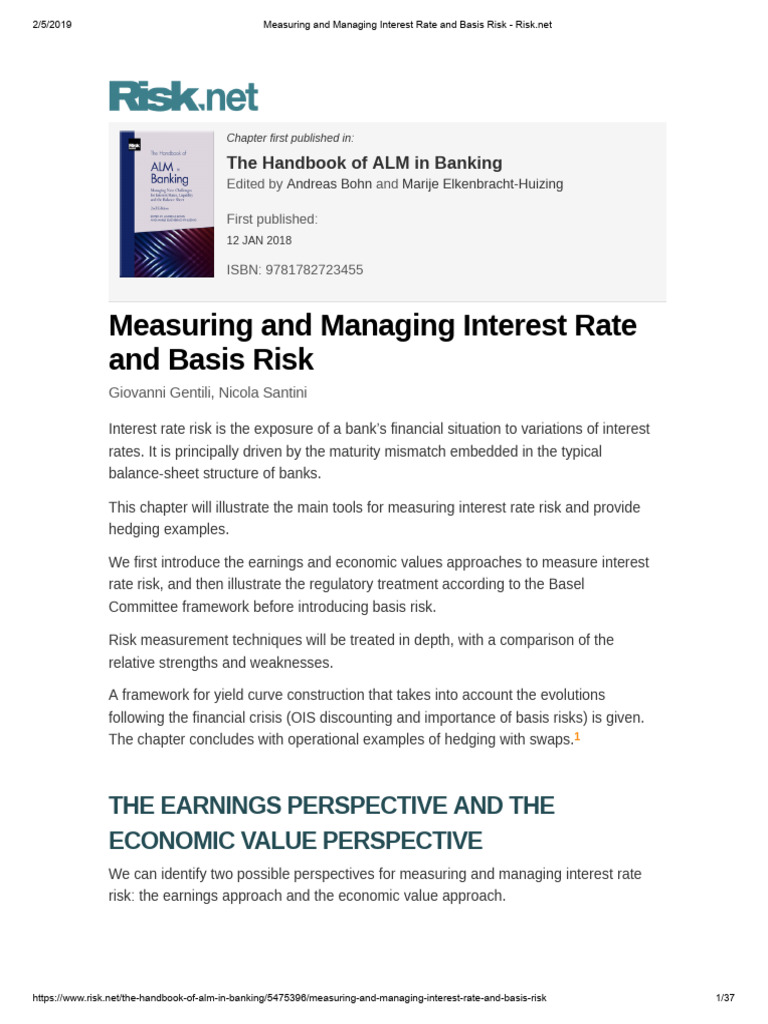 Measuring and Managing Interest Rate and Basis Risk | PDF | Bond Duration | Interest