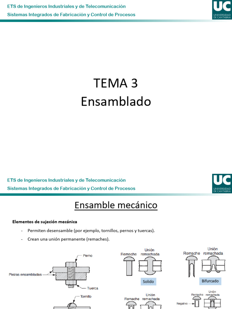 Elementos y Métodos de Ensamble Mecánico | PDF | Soldadura | Construcción