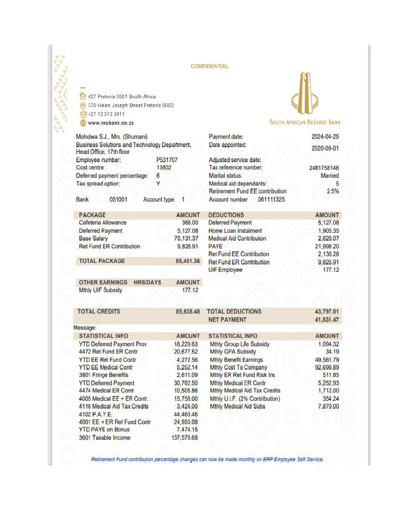 Payslip April 2024 | PDF