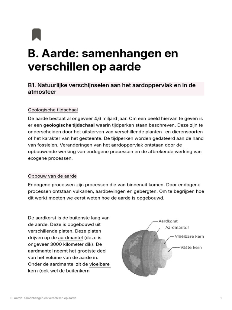 B Aarde Samenhangen en Verschillen Op Aarde | PDF