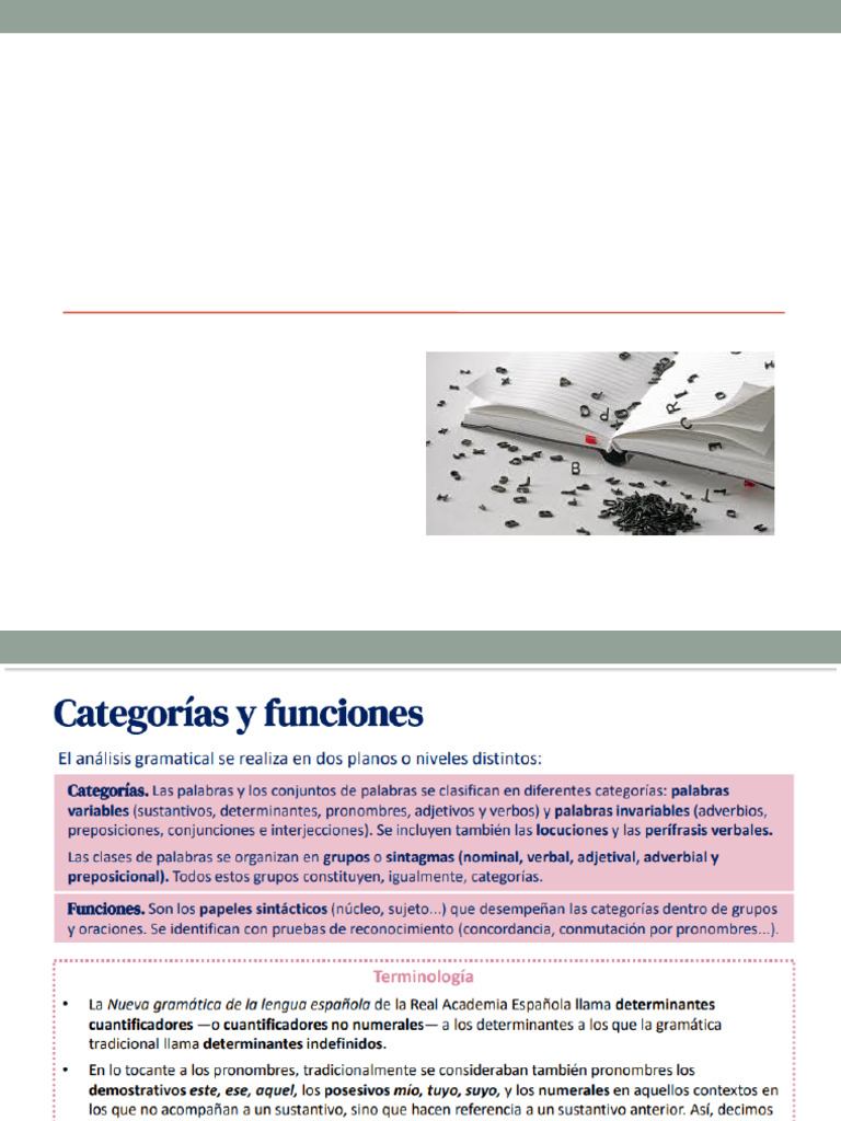 Categorías Gramaticales | PDF