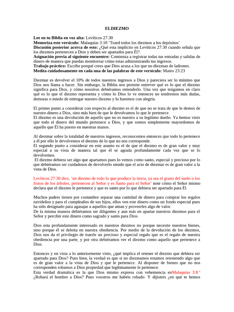 DIEZMOS | PDF | Diezmo | Dios