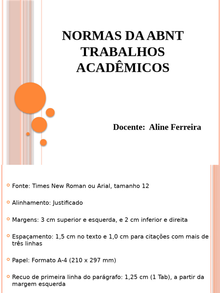 Normas Da Abnt Trabalhos Acadêmicos Pdf Science