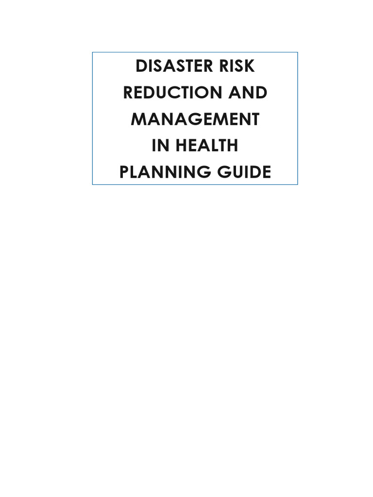 Doh DRRMH Planning Guide Inside | PDF | Emergency Management | Hazards