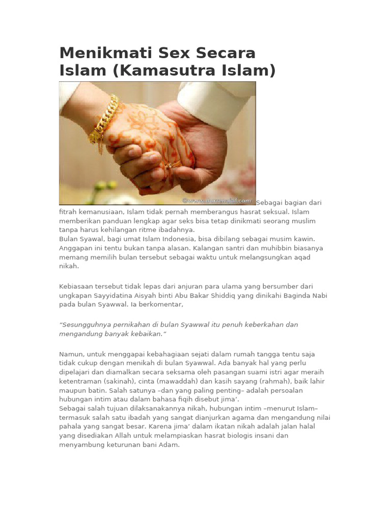 Menikmati Sex Secara Islam Kamasutra Isl | PDF | Ilmu Sosial | Agama & Spiritualitas