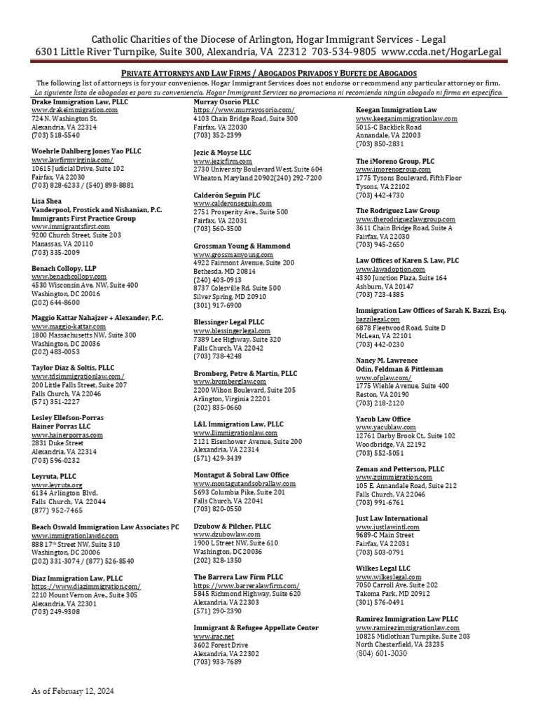 Northern VA Immigration Attorneys List | PDF