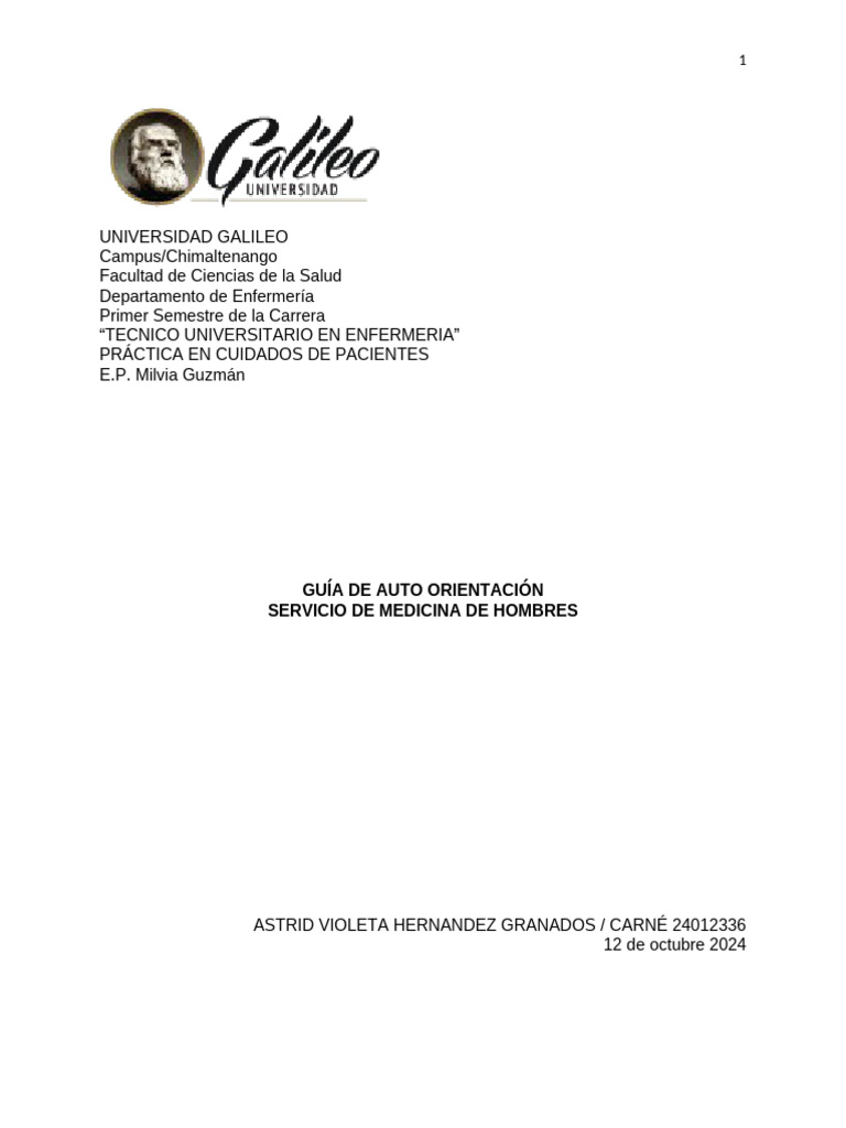 Guia de auto orientacion | PDF | Hospital | Enfermería
