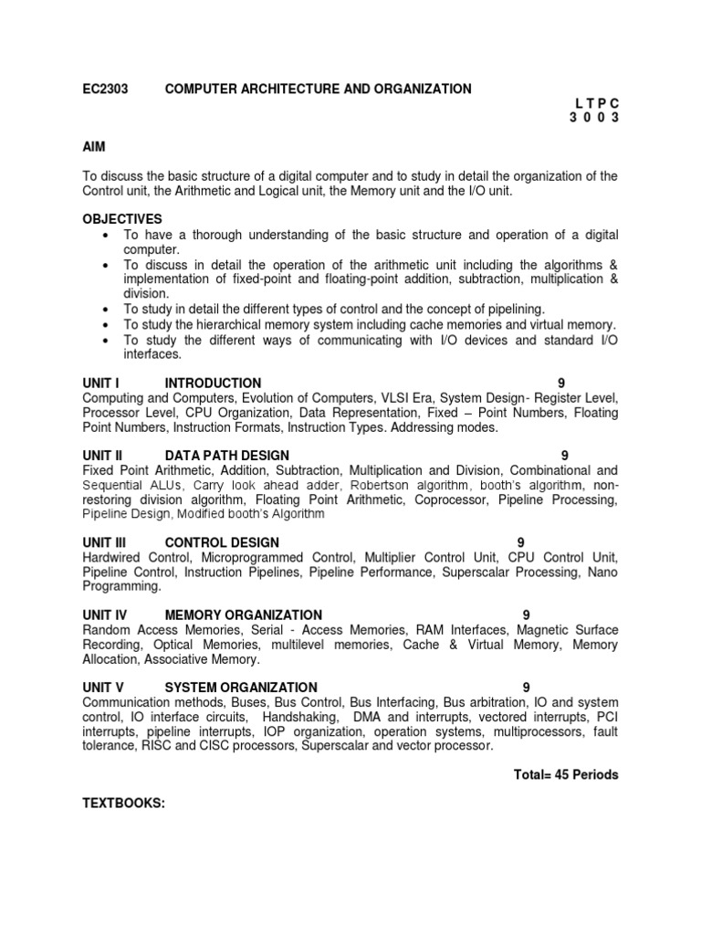 An Overview of the Organization and Structure of Computer Architecture and its Key Components ...