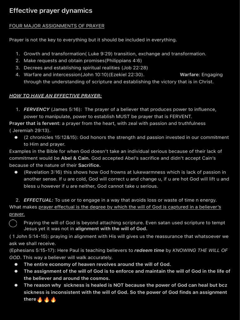 Effective Prayer Dynamics | PDF | Prayer | God
