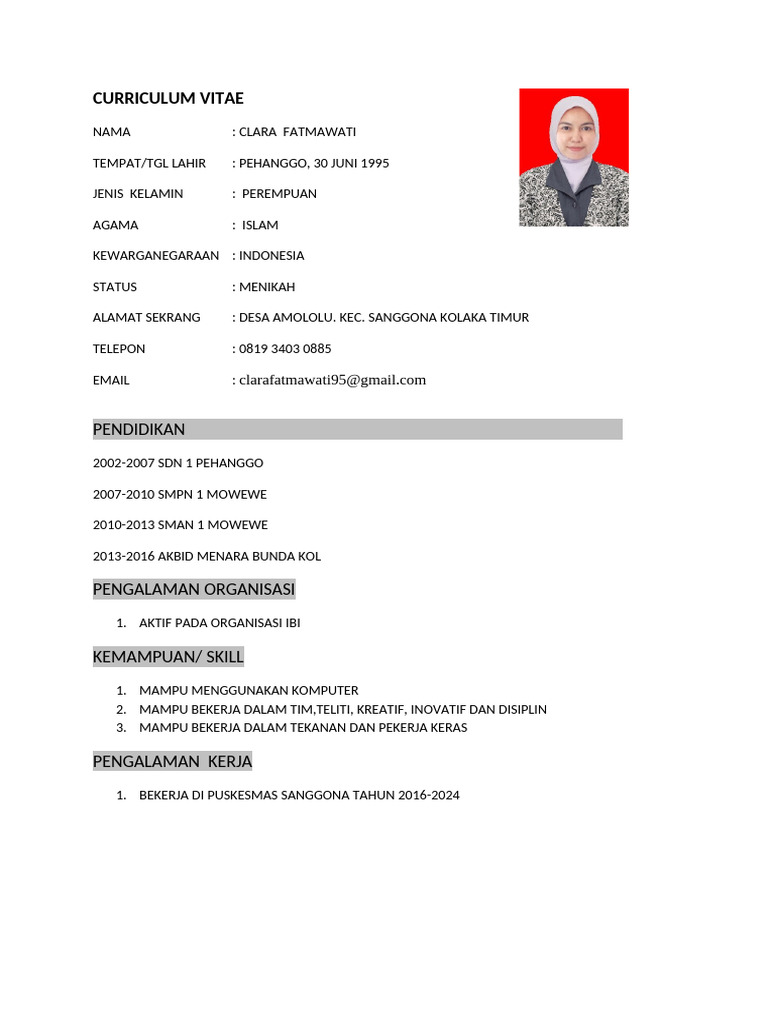 CV Clara & Herman | PDF | Kesehatan Holistik