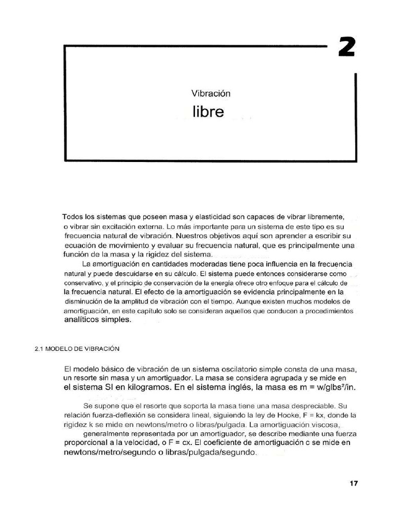 Vibraciones Libres Español | PDF